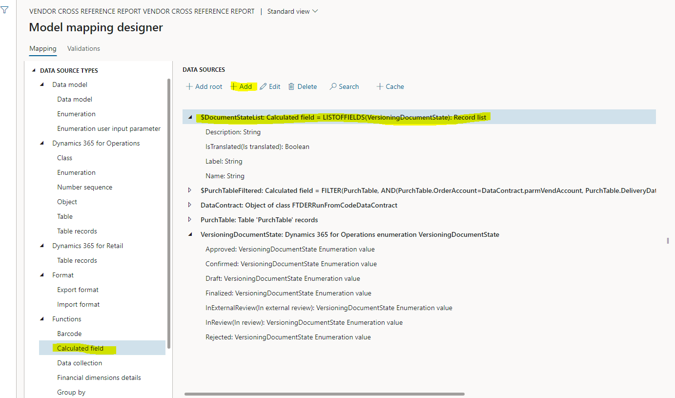 D365FO Base enums in ER (Electronic Reporting) model mapping ...