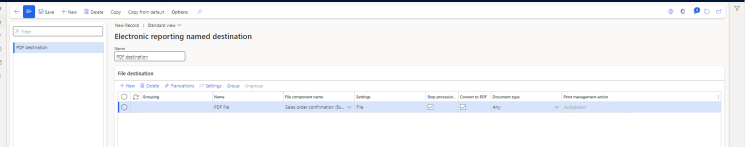 D365FO Reports in ER. Destinations with direct execution or Print Management for Business ...