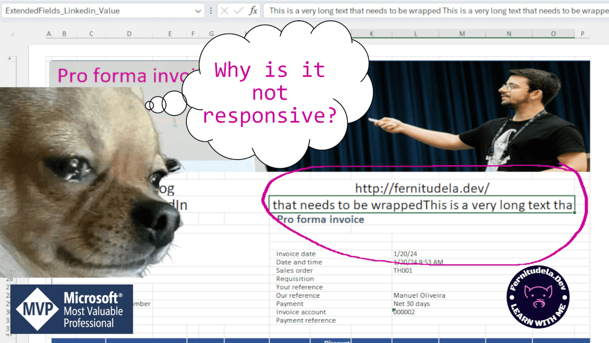 D365FO Electronic Reporting: Dynamic Height (Auto-fit Height) in Excel rows with wrap text and ...